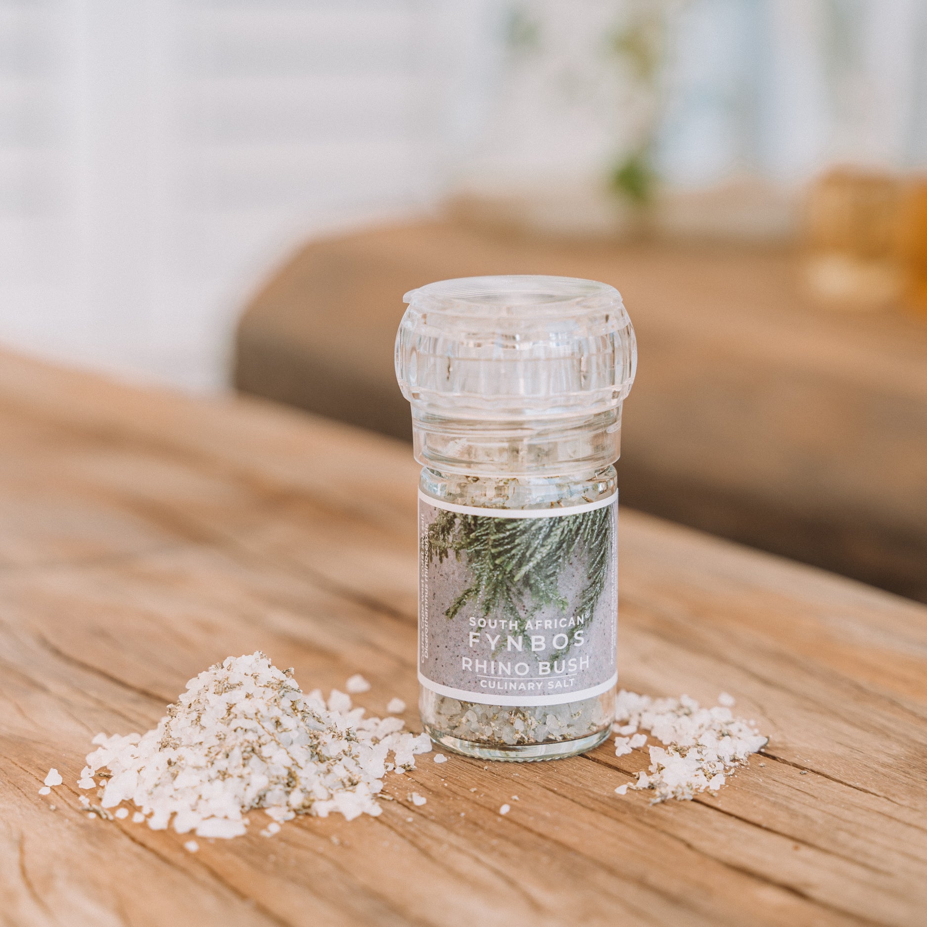 Salt Grinder - Coarse Rhino bush Salt – South African Fynbos